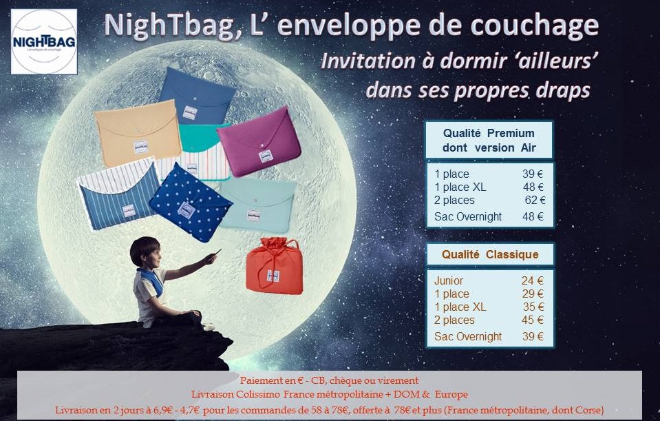 La boutique en ligne de NighTbag, l'enveloppe de couchage, 24H/24. Tous ...